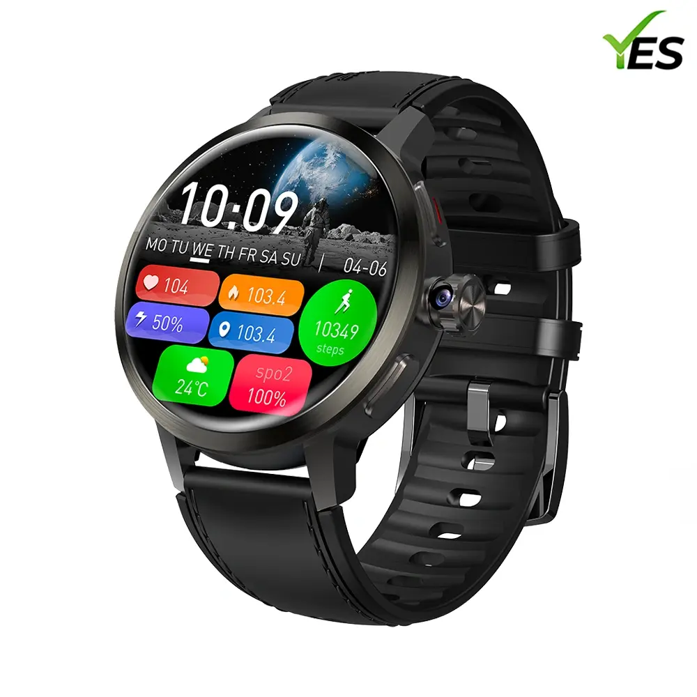 YES Power Link Android 4G Smartwatch with 1.75" AMOLED & Rotating Dual ...